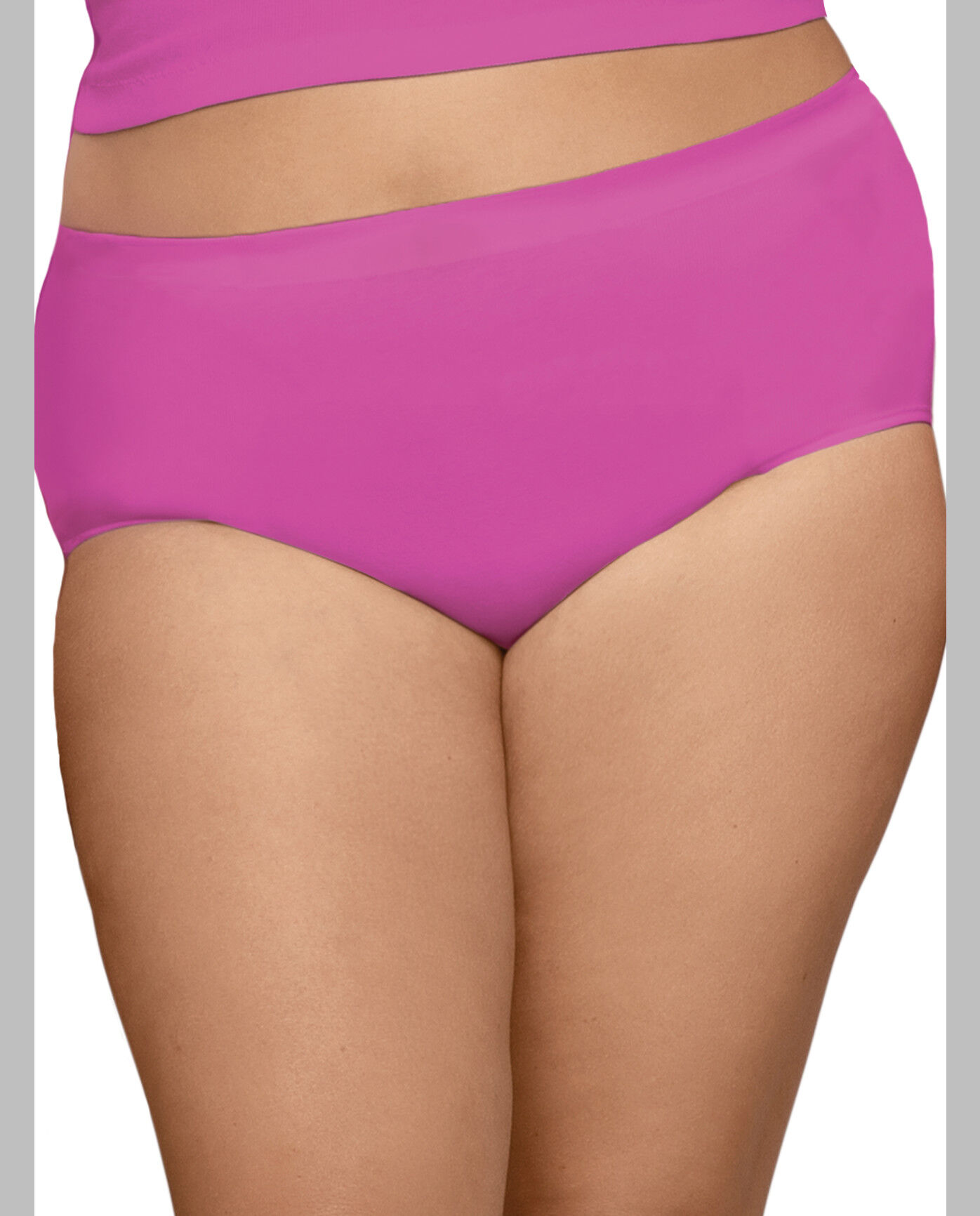 Womens Plus Size Fit For Me 360 Cotton Stretch Assorted Brief Underwear6 Pack