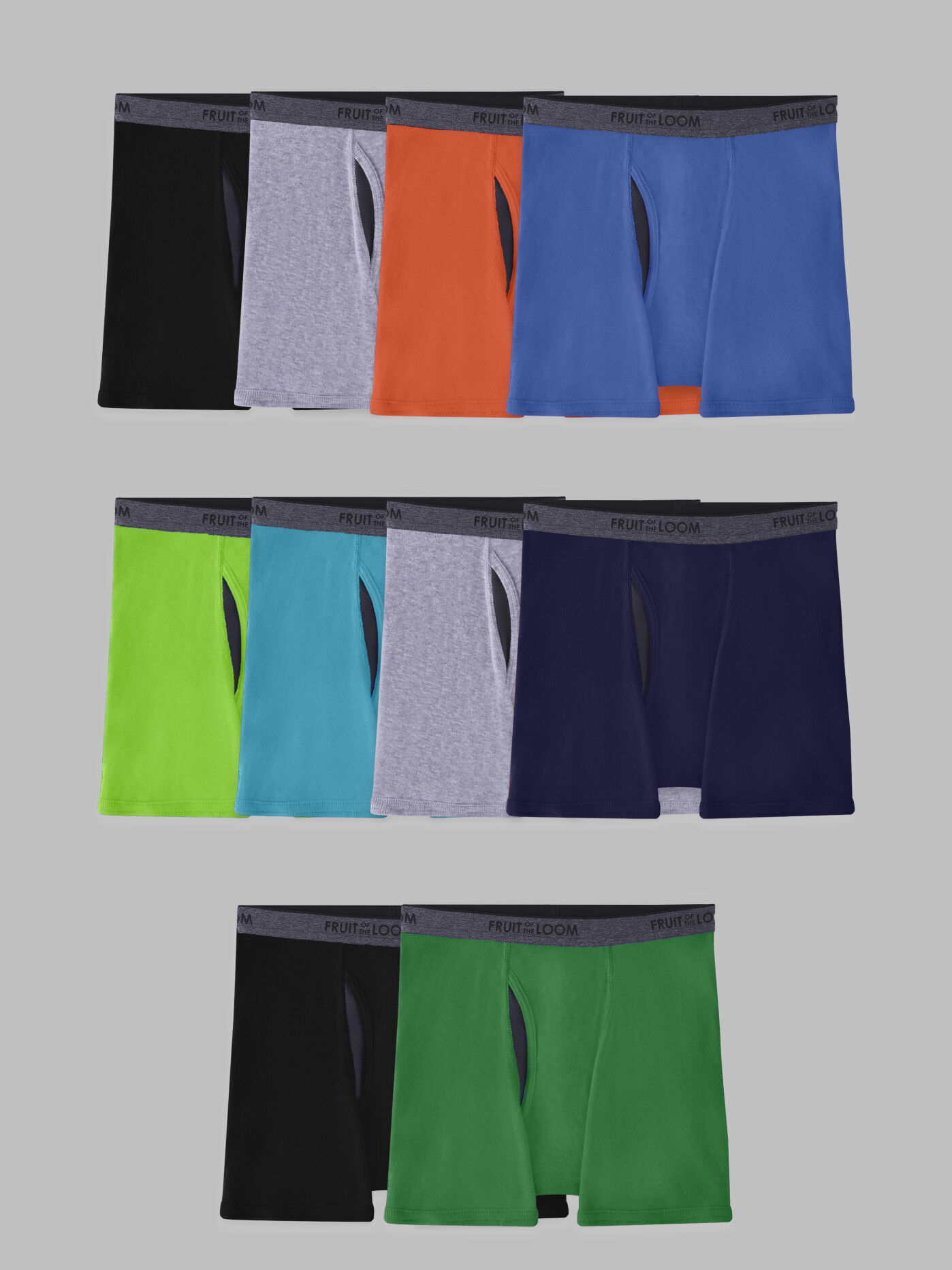 Boys Eversoft CoolZone Boxer Briefs Assorted 10 Pack